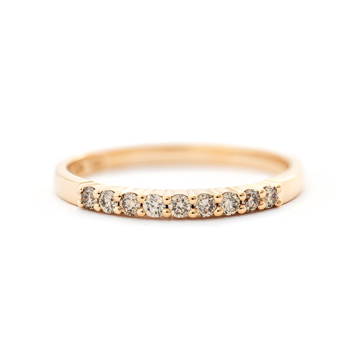 Raita 2mm - Champagne 9 - diamond ring – Au3 Goldsmiths